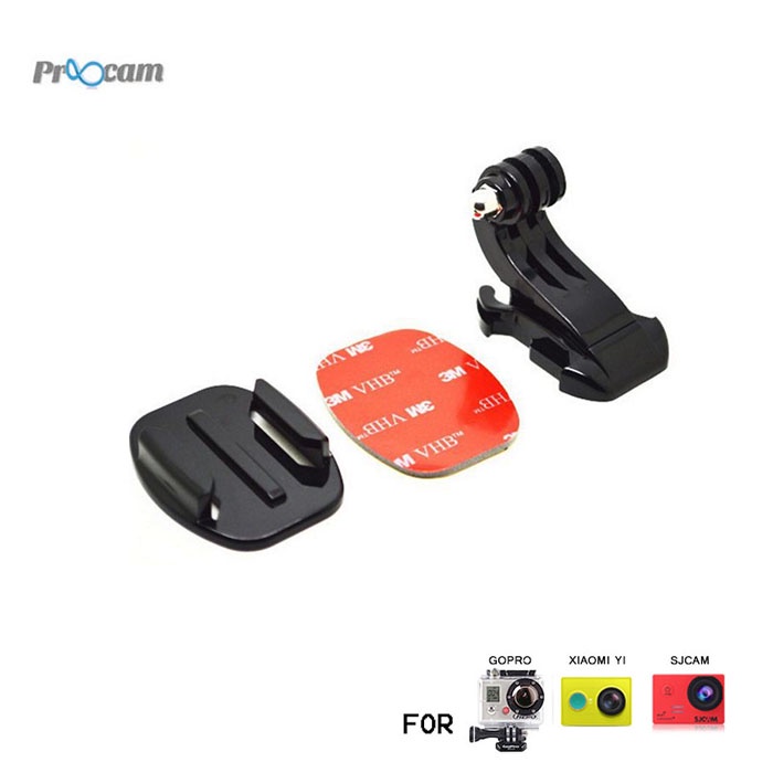 Proocam J-Hook Buckle Flat Mount Pro-J057 with 3M Sticker for GoPro ...