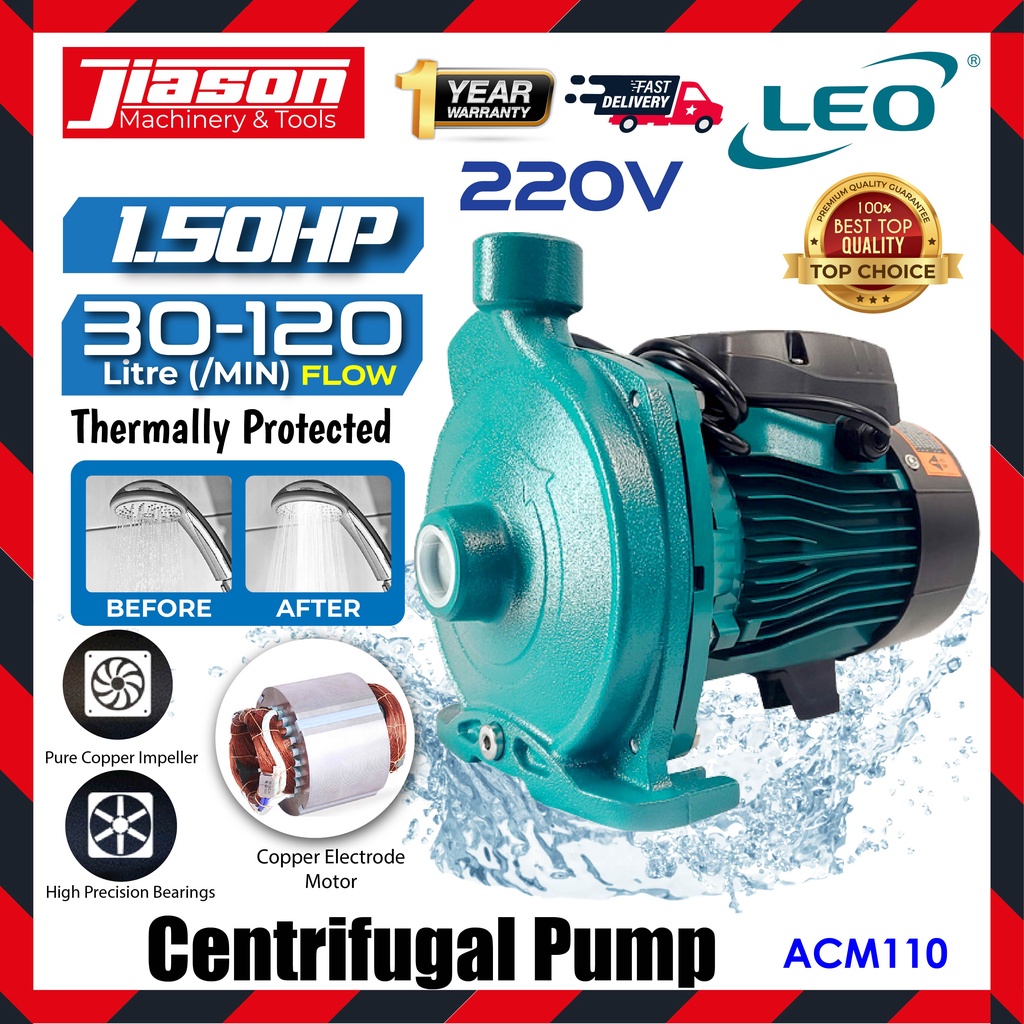 LEO ACM110 / AC110L 1.5HP Centrifugal Pump / Pam Empar 1.1kW (220V / 415V) | Shopee Malaysia