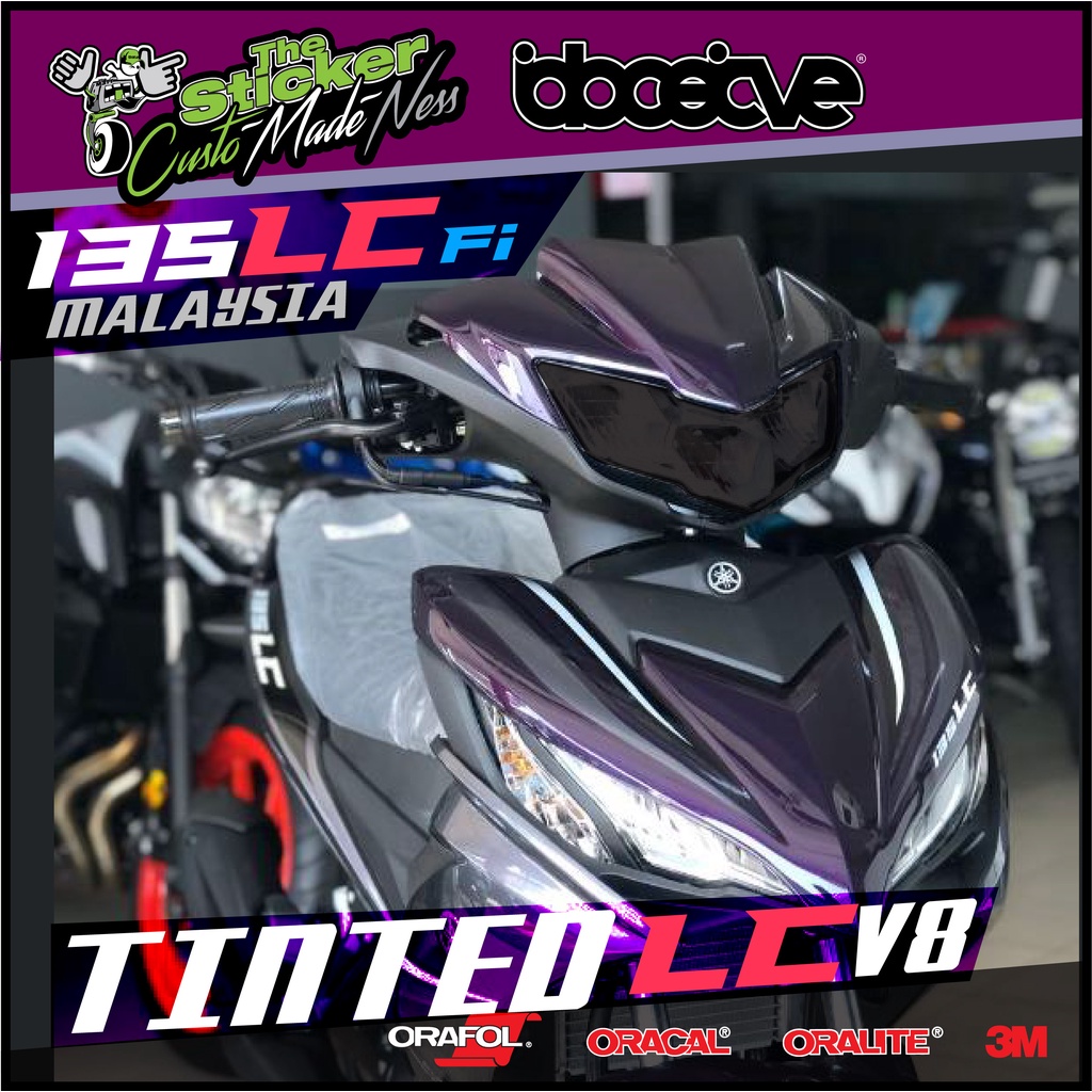 TINTED LAMPU KEPALA YAMAHA 135 LC Fi ( LC V8) BARU 2022 ORACAL® GERMANY ...