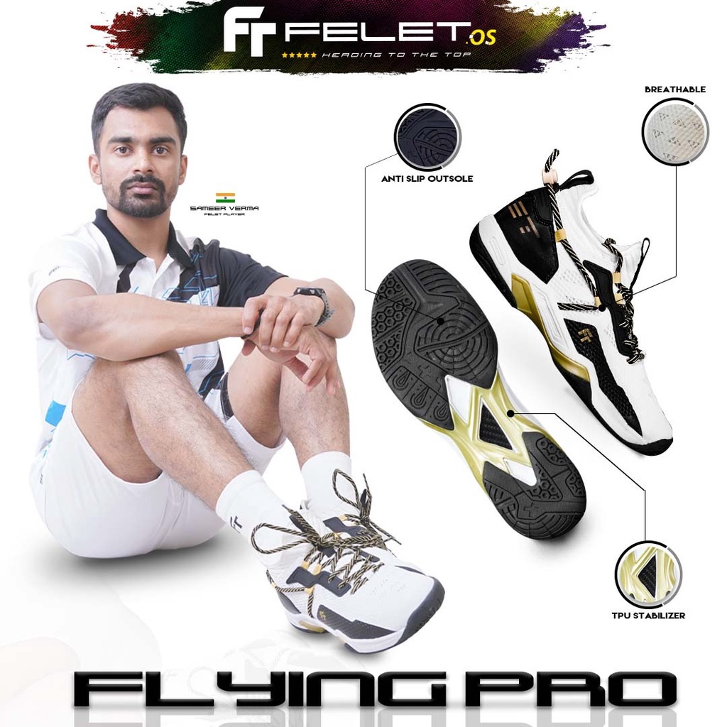 Felet Flying Pro Badminton Shoes Pro Series High End Kasut Badminton | Shopee Malaysia
