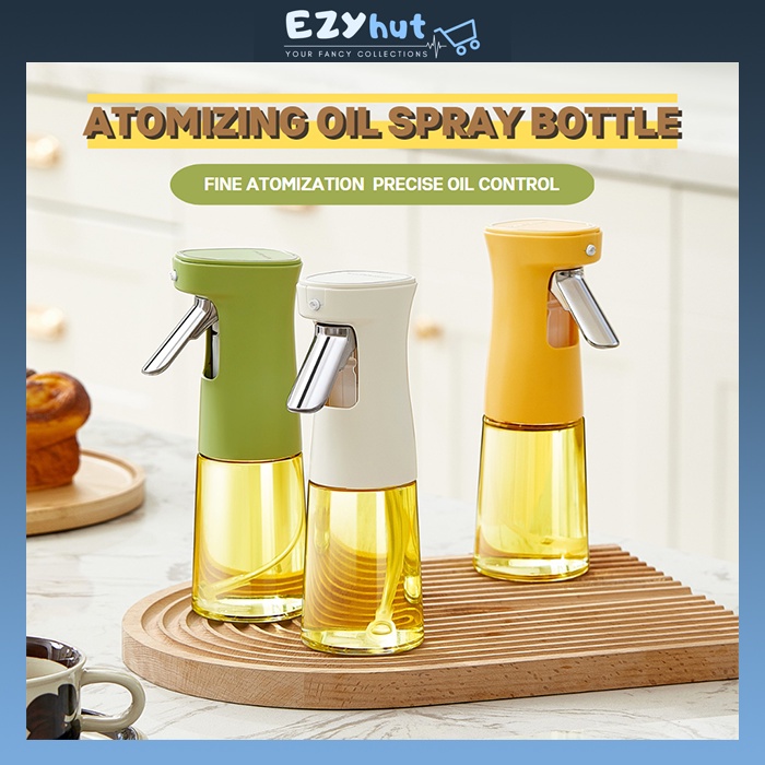 Premium 240ml Atomizing Oil Spray Bottle Glass Oil Control Sprayer ...