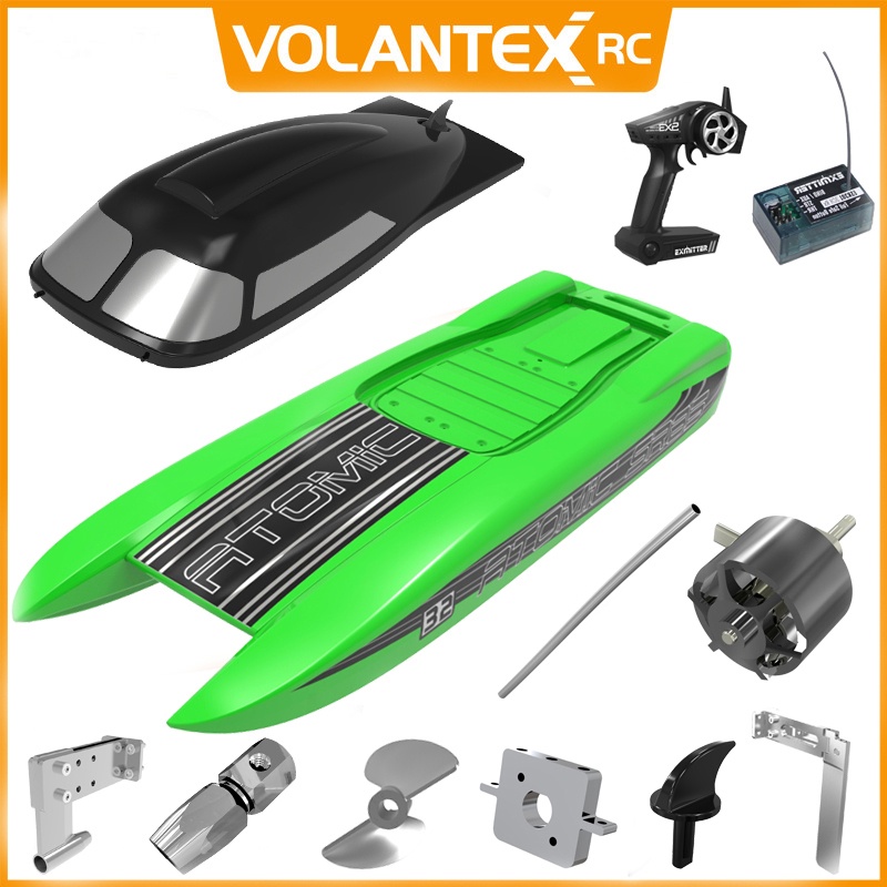 VOLANTEXRC RC Boat parts Shaft And Propeller/Shaft holder/Rudder/Hull cover for Atomic 798-3 ...