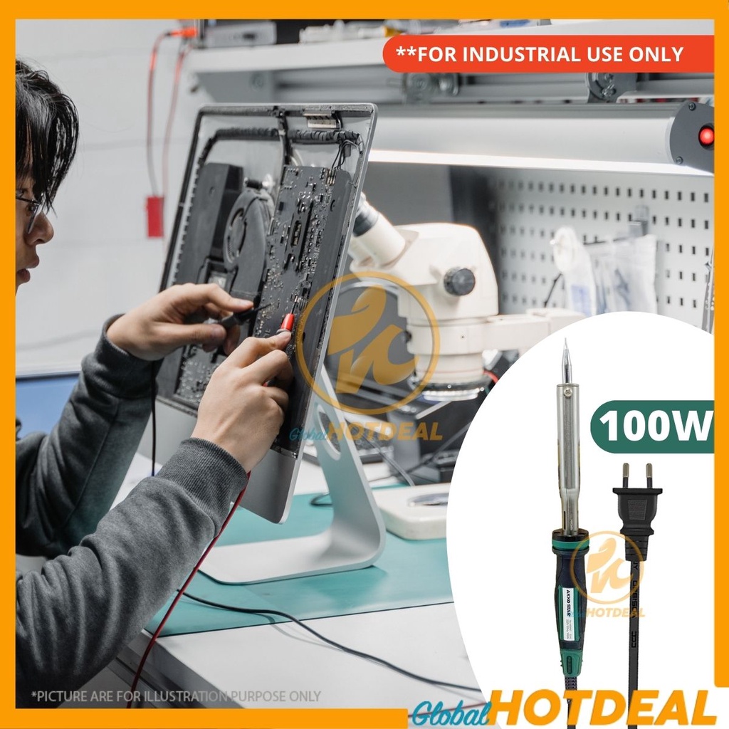 100W Soldering Iron Kit Soldering Wire Pateri Solder Set Welding ...