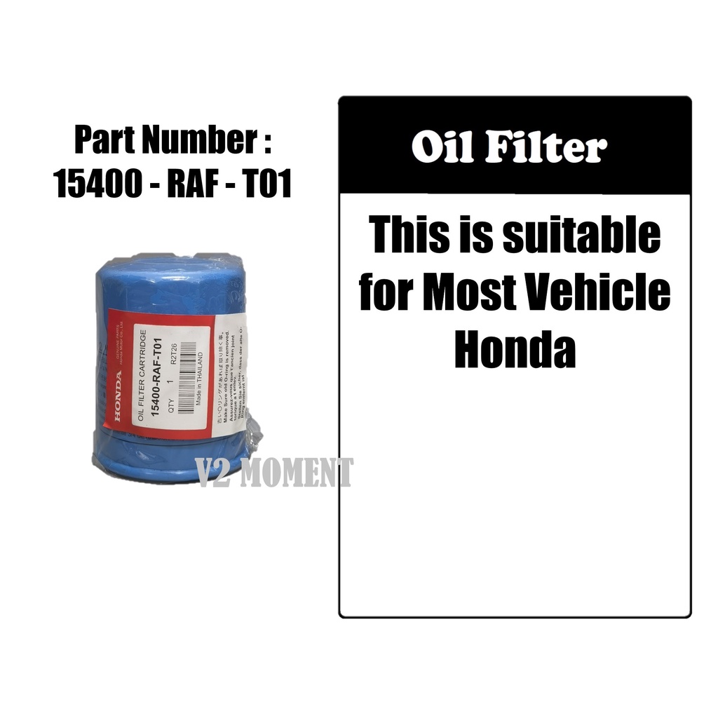 Honda Oil Filter 15400-RAF-T01 Accord Civic City CRV HRV (Suitable for ...