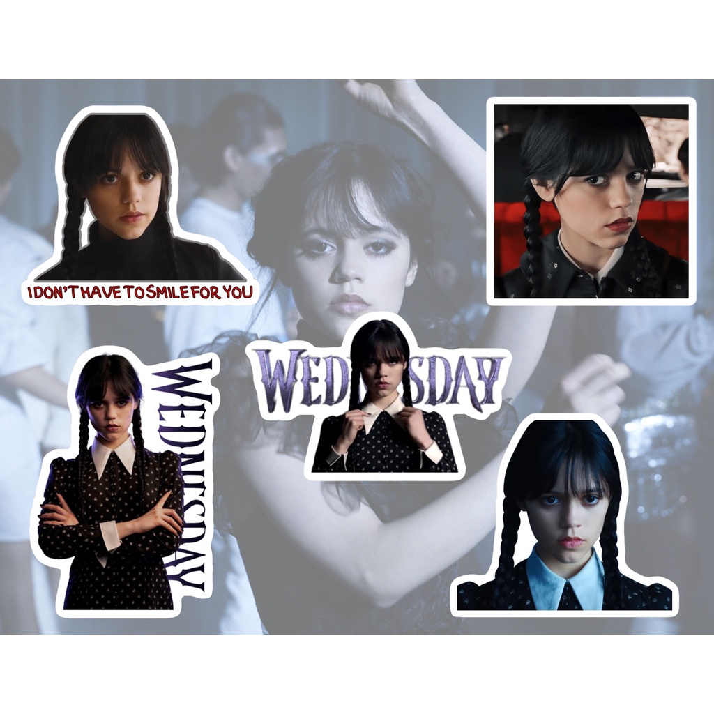 Wednesday Addams Stickers Netflix Series Sticker Jenna Ortega Enid ...