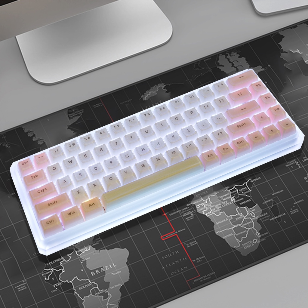 Cute Ice Crystal Jelly Round Key Caps For Cherry MX Mechanical Keyboard ...