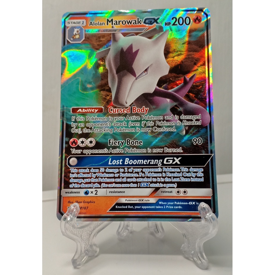 (ENGLISH VERSION) Pokemon TCG | Grade C | Alolan Marowak GX (SM187 ...