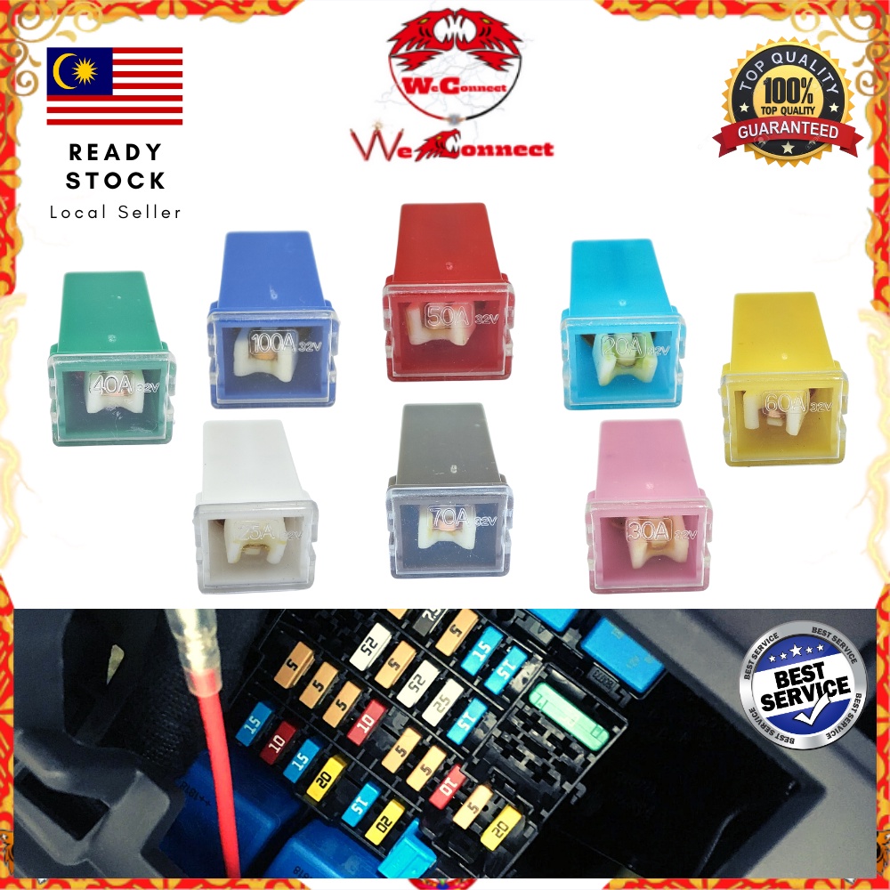 WeConnect MF Series Slow Blow Cartridge Fuse Universal Car Main Fuse ...