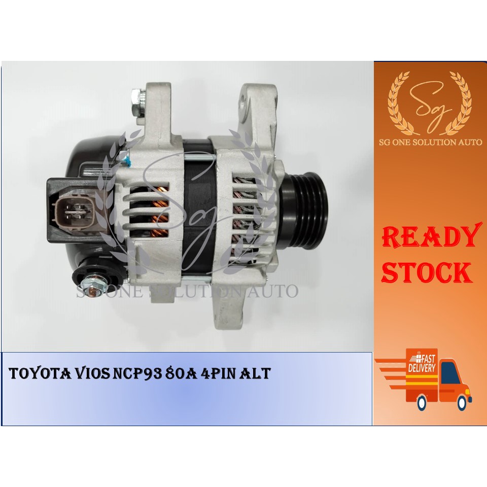 TOYOTA VIOS NCP93 80A 4PIN ALTERNATOR | Shopee Malaysia