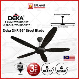 Deka 56 Inch AC Motor 4 Speeds Ceiling Fan DKR 56 / 42 Inch DKR 42 with ...