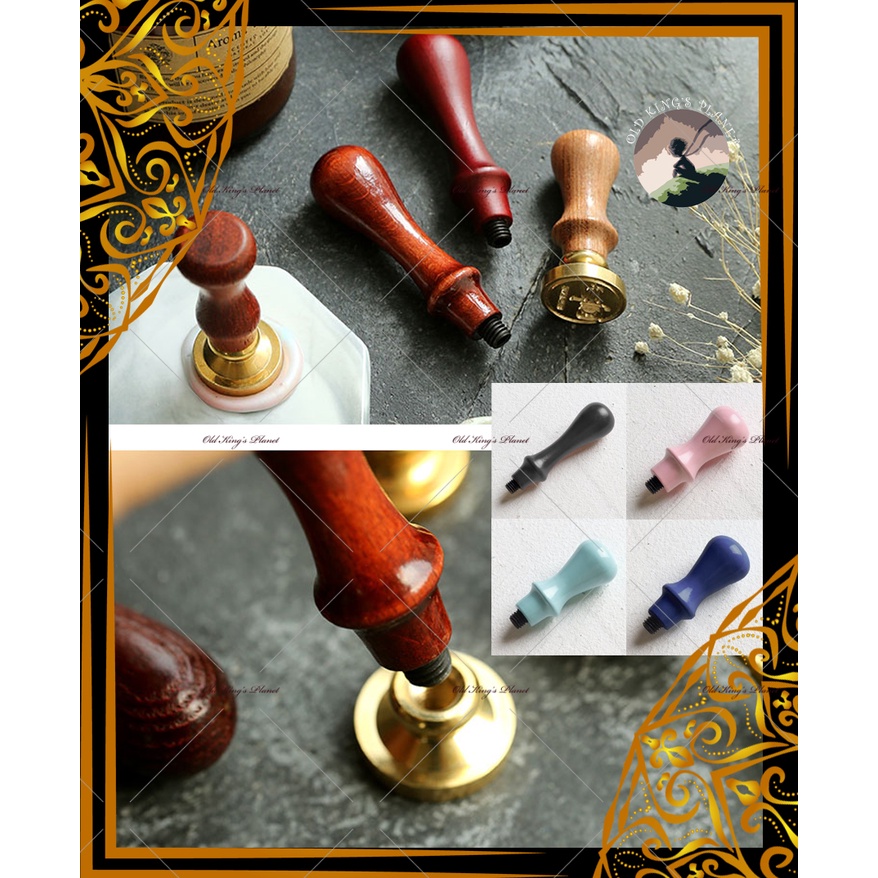 wax seal stamp handle 火漆印章手柄 wax stamp sealing wax Handle Wooden Handle ...