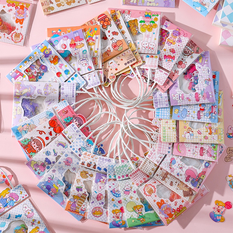 40 Pcs Japanese Cartoon Girl Series Stickers Pack Waterproof PET ...