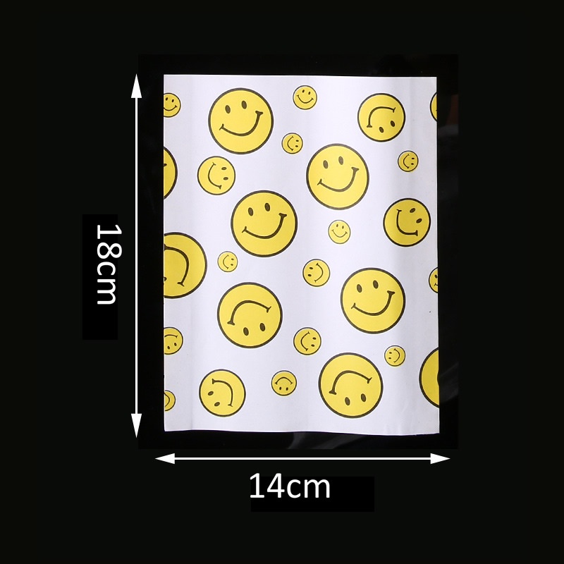 90pc Smiley Face Paper Bag Oil-Proof|French Fries |Snacks Grease-Proof ...
