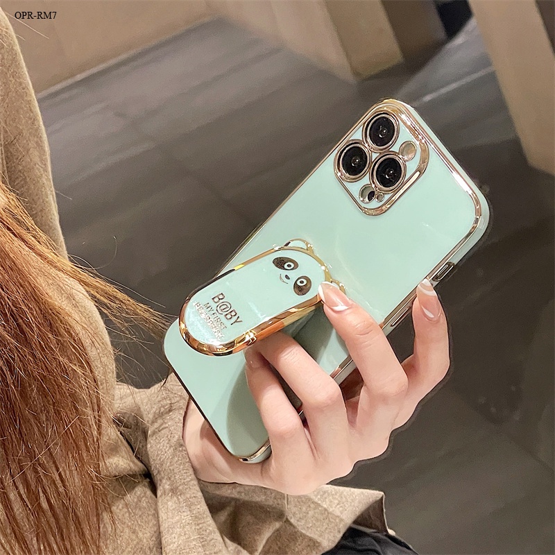 Realme 7 7i 6 6i 5 5S 5i 2 Pro 5G For Cute Panda Case Luxury Plating ...