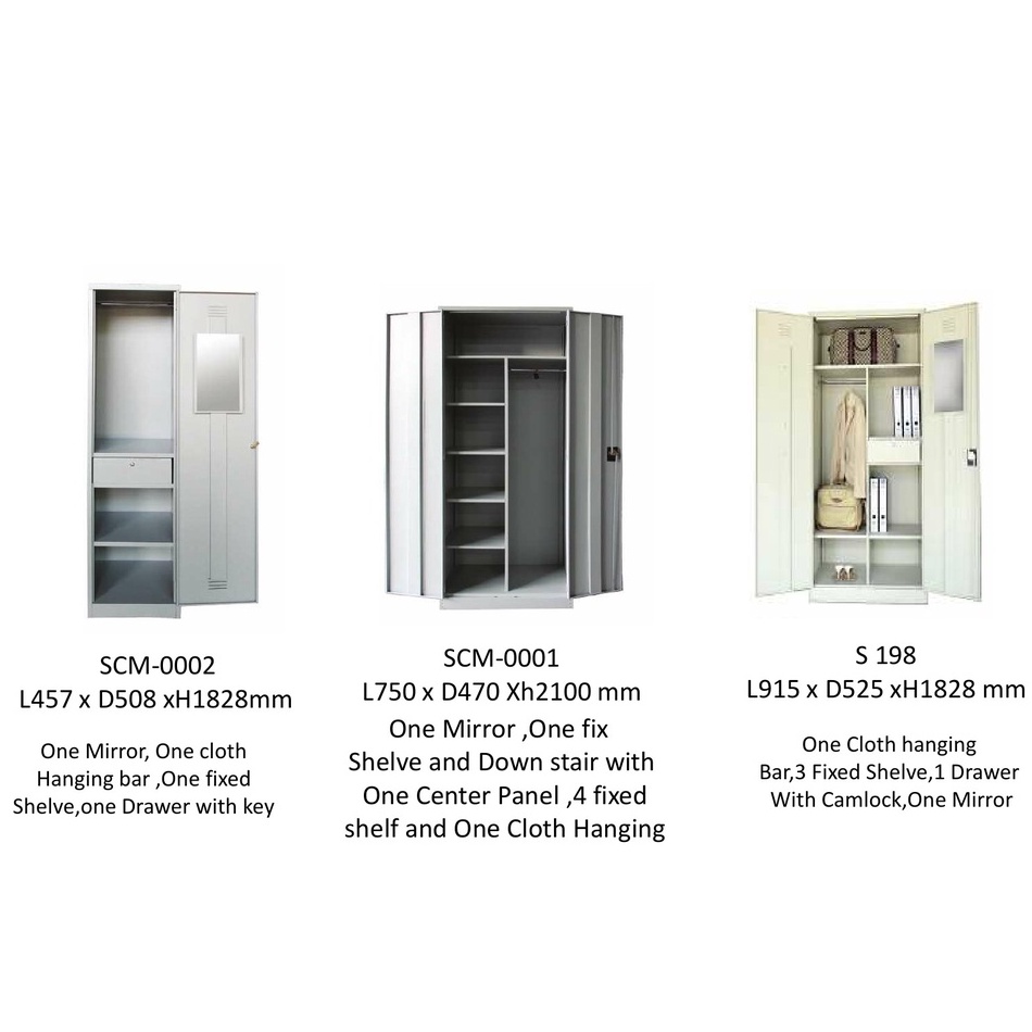 Full Height Wardrobe Cabinet With Steel (FREE DELIVERY KLANG VELLY ...