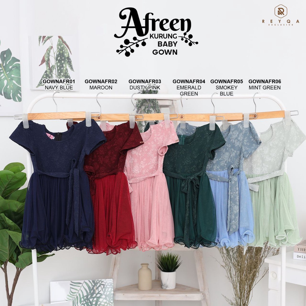 GOWN AFREEN Gaun Budak Kanak2 Perempuan Kids Baby Clothing Material ...
