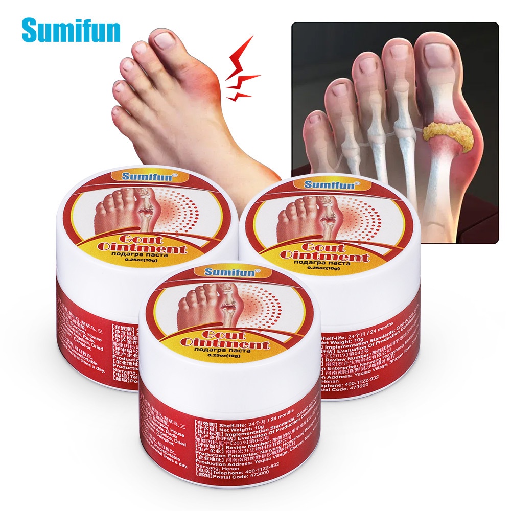 Sumifun Gout Treatment Ointment Joint Hallux Valgus Pain Relief Arthritis Cream Bunion Medical ...