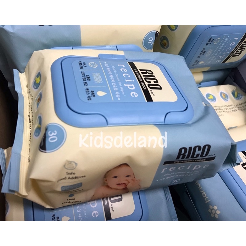 (Ready Stock) RICO Recipe Hand & Mouth Baby Wet Wipes (30sheets ...