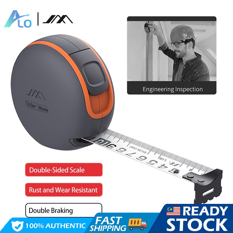 JIMIHOME 5.5/3.5M Auto Self Lock Tape Measure Coated Ruler with Brake ...
