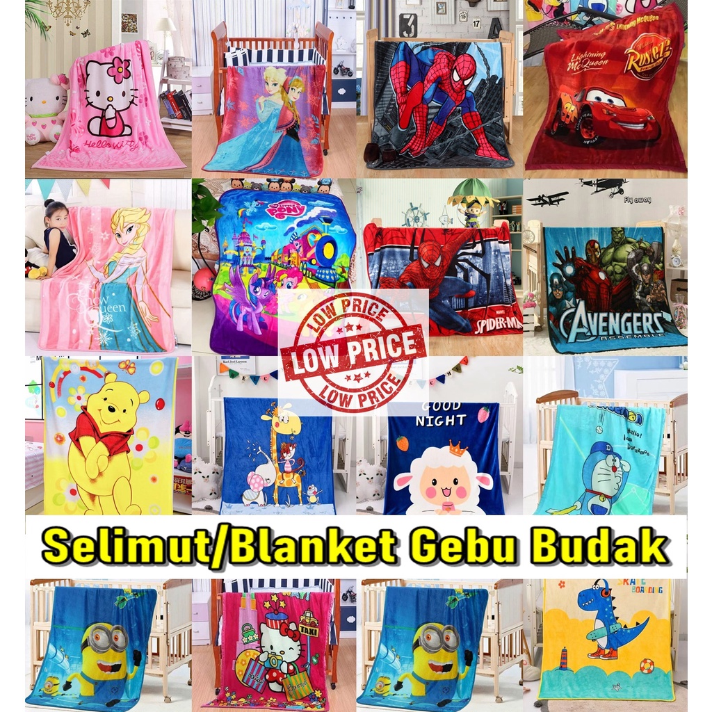 ⚡ RAYA SALE ⚡ SOFT BLANKET KIDS / SELIMUT GEBU BUDAK KIDS CARTOON PONY ...