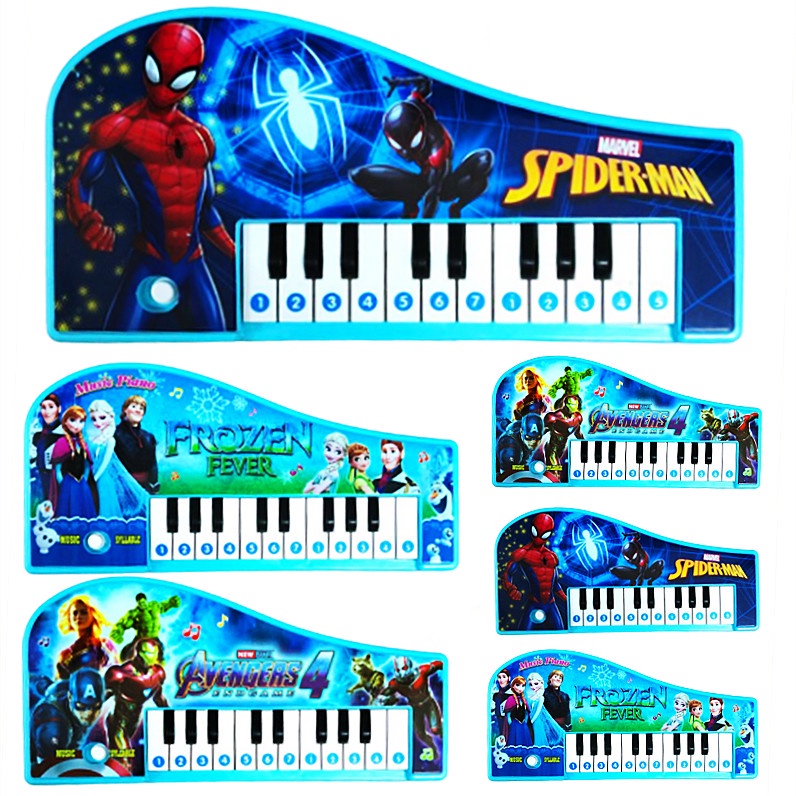 Spiderman, Frozen, Avengers Cartoon Electronic Piano Keyboard Music ...