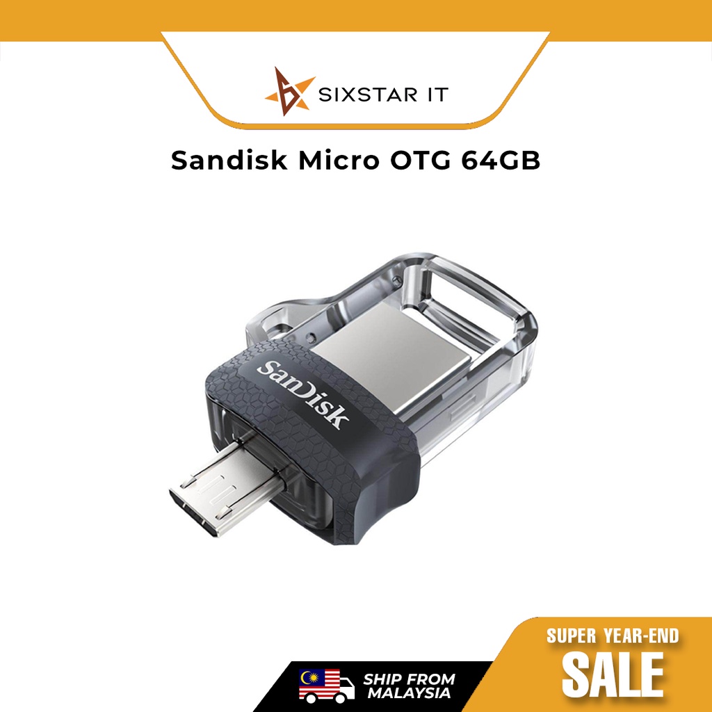 Sandisk Ultra Dual 3.0 OTG Flash Drive Pendrive (64GB) Micro-USB 3.0 ...