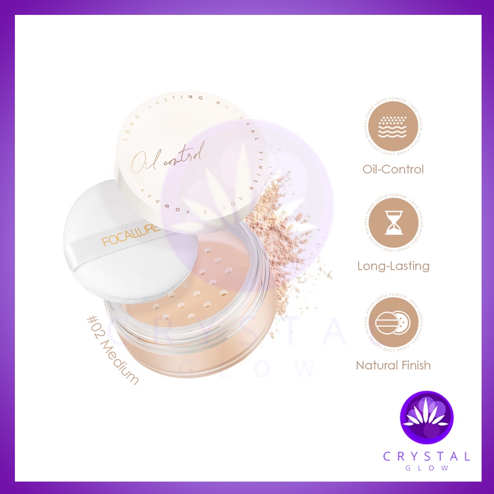 FOCALLURE [FA-201] Perfect Base Oil-Control Poreless Matte Loose Powder ...