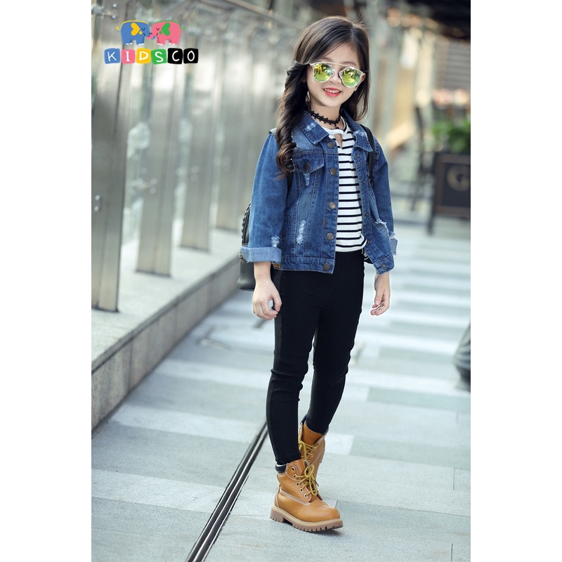 Girl Long Pants Kids Girls Jeans Slim Fit Jean 2-9Y Color Pant Pocket ...