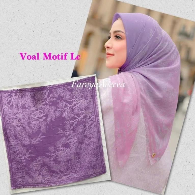 UNGU (P-K8K) Rectangular HIJAB Flower MOTIF Purple Root Veil HIJAB Quick Process | Shopee Malaysia