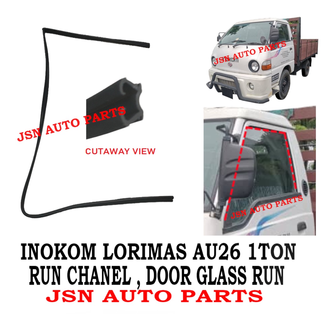 J05S21 RUN CHANEL DOOR GLASS RUN INOKOM LORIMAS AU26 1TON LORRY TRUCK ...