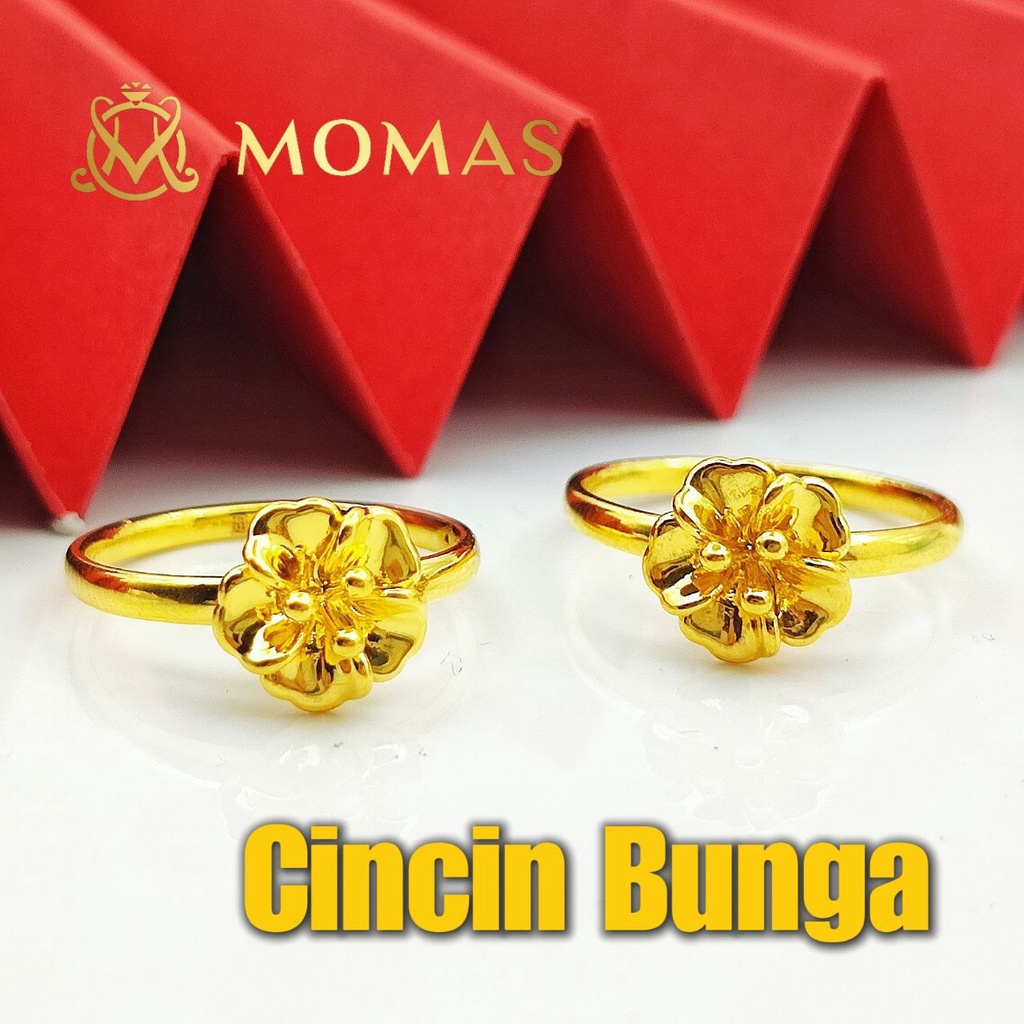 Cincin Bunga Emas 999 Tulen Cincin Emas 999 Original Cincin Emas Bajet ...