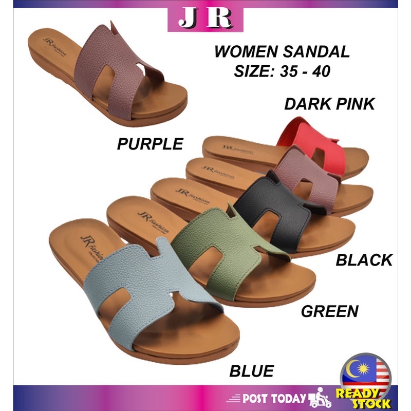JR Summer Fashion Flat Sandal/Lady Sandal/ Kasut Wanita Murah - RR58 ...