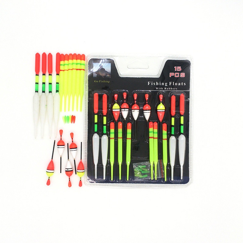 【Set 15pcs】nylon Fishing float Available in all waters mini float ...