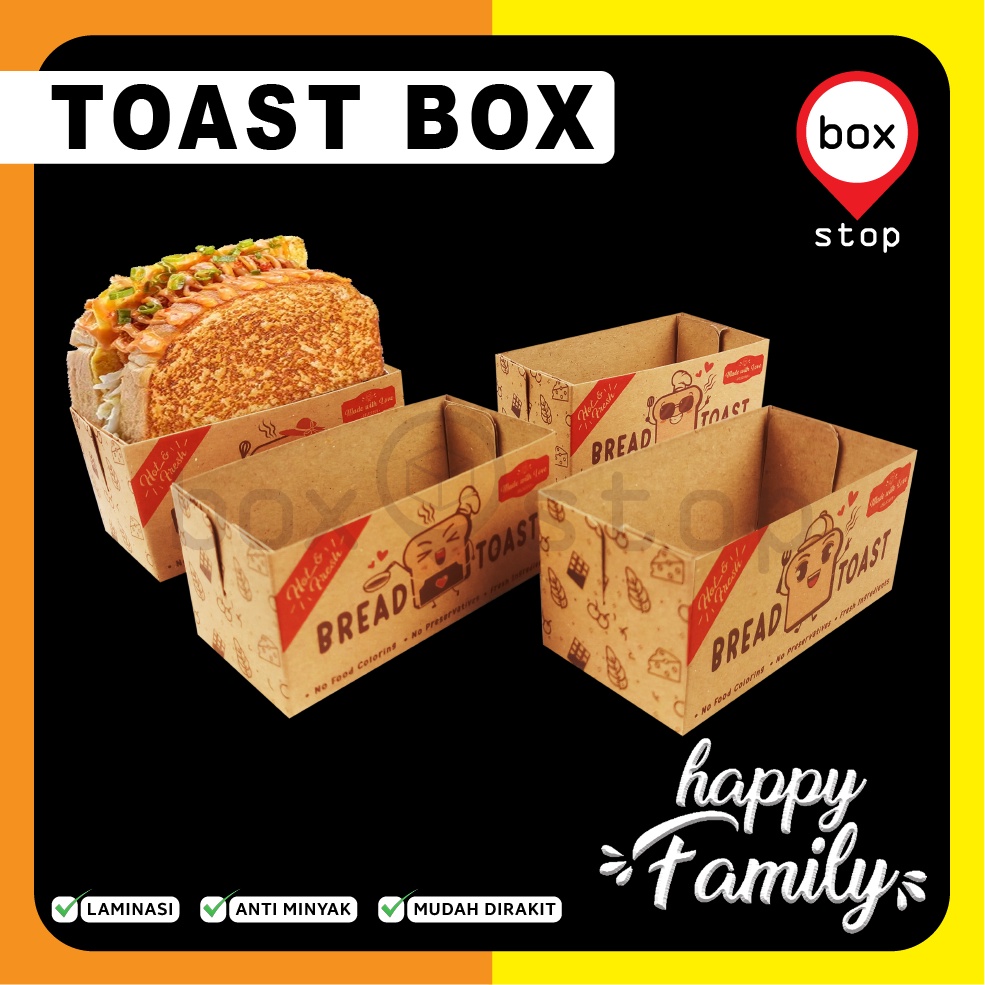 Toast Box Toast - HAPPY FAMILY ed - CHOCOLATE KRAFT 10x5x5 (50 pcs ...