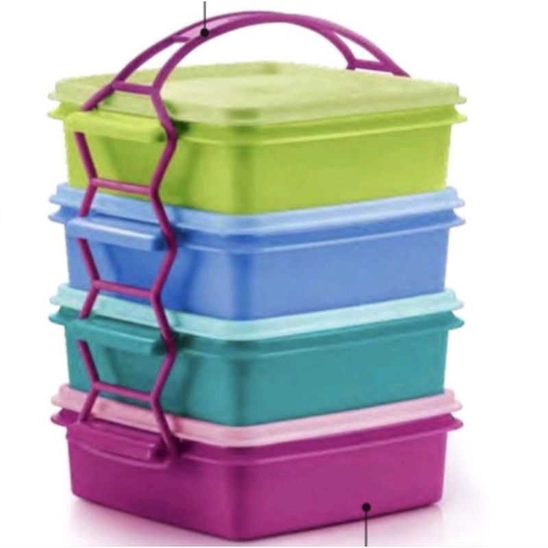 Tupperware Small Goody Box with Cariolier (4pcs) 790ml | Shopee Malaysia