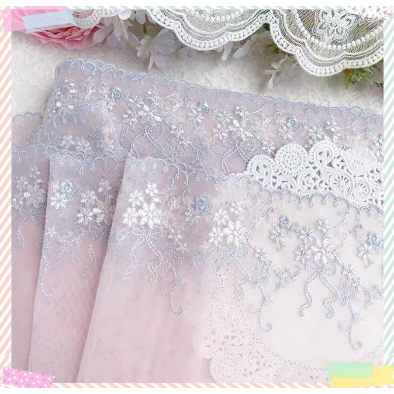 * Ready Stock * 17cm Width Renda Lace Baju/Fabric Lace/Embroidery Lace ...