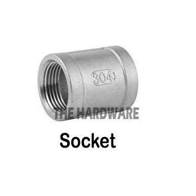Stainless Steel Water Pipe Fitting 304(1/2")-Socket/Elbow/Tee/Nipple/End Cap/Plug/MF Socket ...