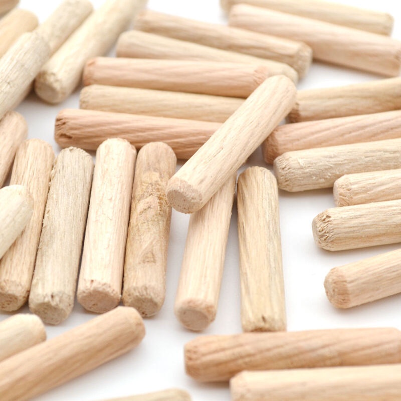 50x wooden dowels Corrugated dowel connections 6x30/6x40/8x30/8x40mm ...