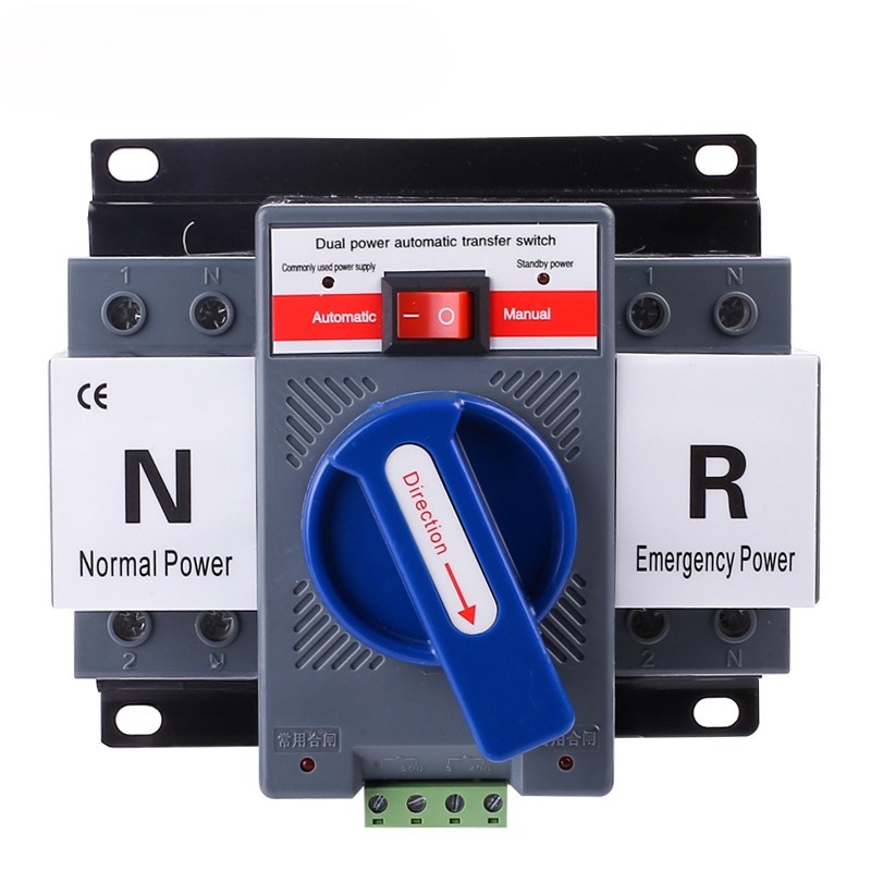 ATS 2P 4P 63A 230V 380V Micro Circuit Breaker Dual Power Automatic ...