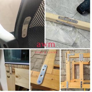 AWM Stainless Steel Flat Straight Bracket Joining Bracket sesiku besi ...