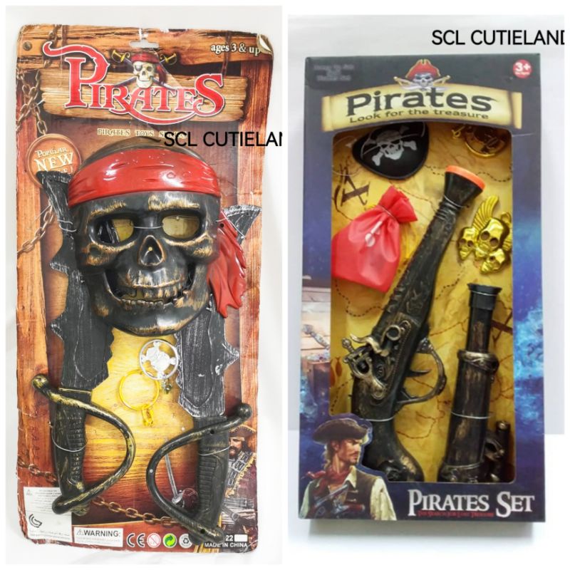 Pirates of the Caribbean - Pirate Mask Knife Earing Patch Gun Pirate ...