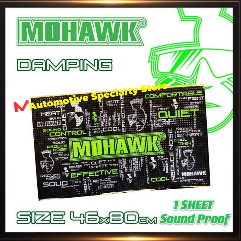 1x MOHAWK Sound proof Aluminum Noise Damping Car silencer rubber span ...