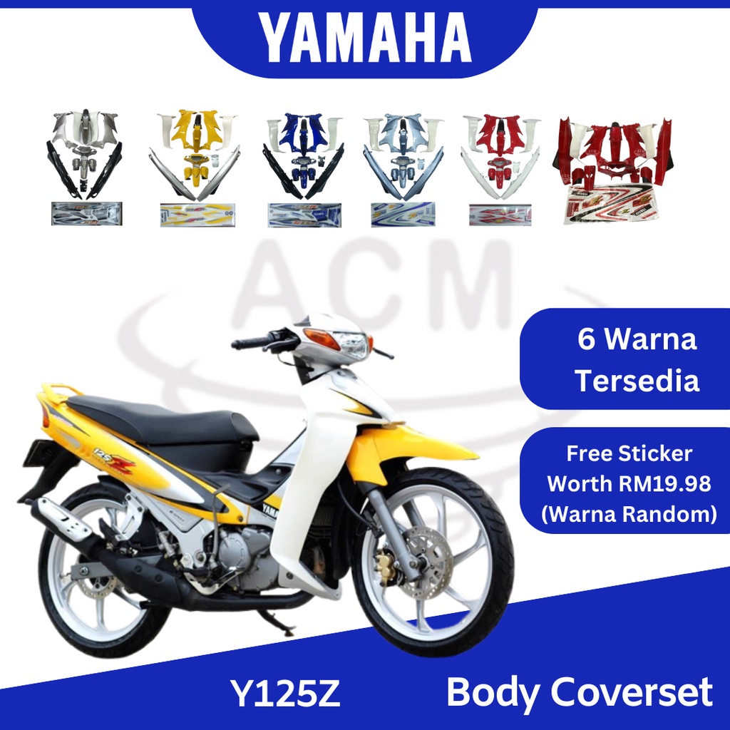 YAMAHA 125Z Full Body Cover Set Color Parts Body Kit Coverset Bodyset ...