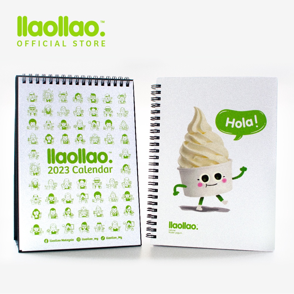 llaollao Table Calendar & Notebook Combo (1 set) | Shopee Malaysia