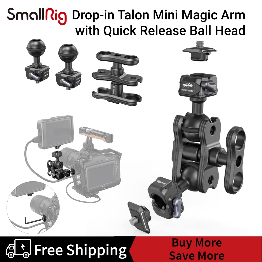 SmallRig Drop-in Talon Mini Magic Arm with Quick Release Ball Head 3515 ...