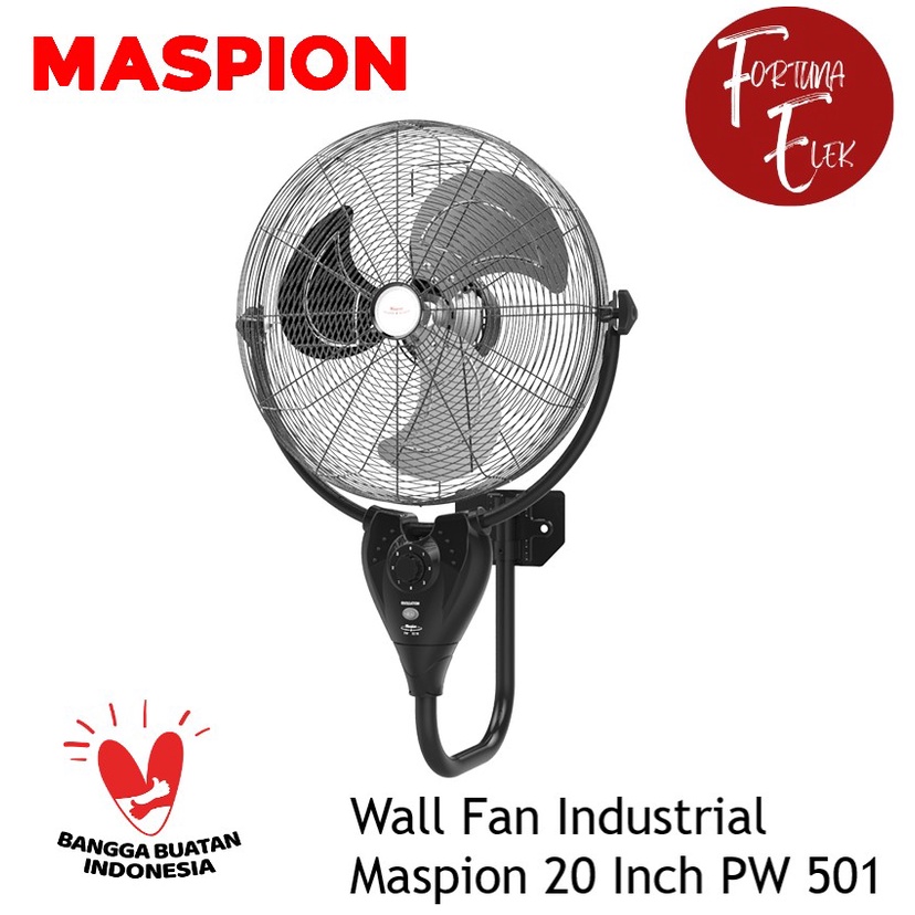 Maspion Wall Industrial Fan 20 Inch PW 501 Tornado Industrial Wall Fan ...