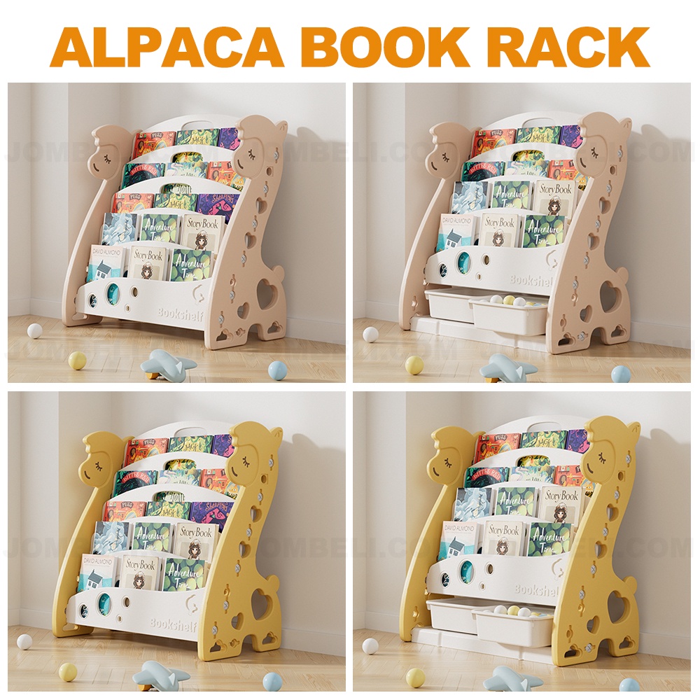 Children Kids Cute ALPACA BOOK RACK Bookshelf Children Kids Buku Rak ...