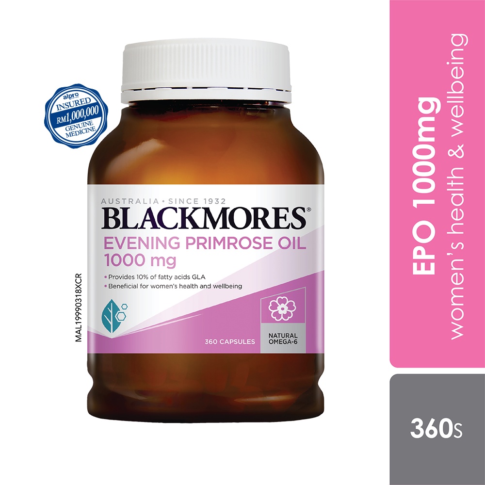 Blackmores Evening Primrose Oil (EPO) 1000mg x 360s | Shopee Malaysia