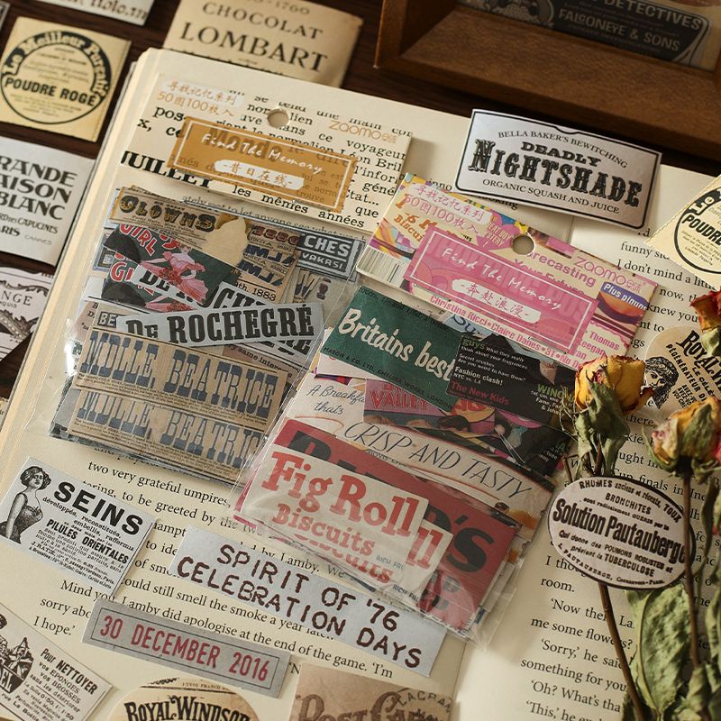 Find The Memory Vintage Stickers Pack for Scrapbook Journal Decoration ...