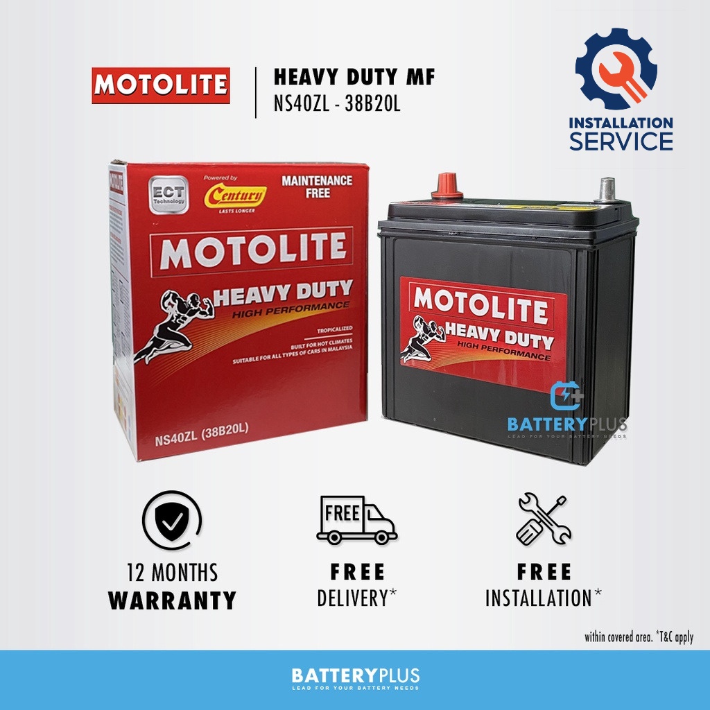 [ Installation Provided ] NS40ZL | 38B20L Motolite Heavy Duty MF Car ...